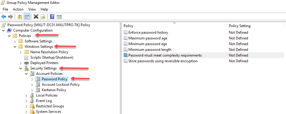 GPO: Cómo configurar políticas de passwords. - Mexicali IT